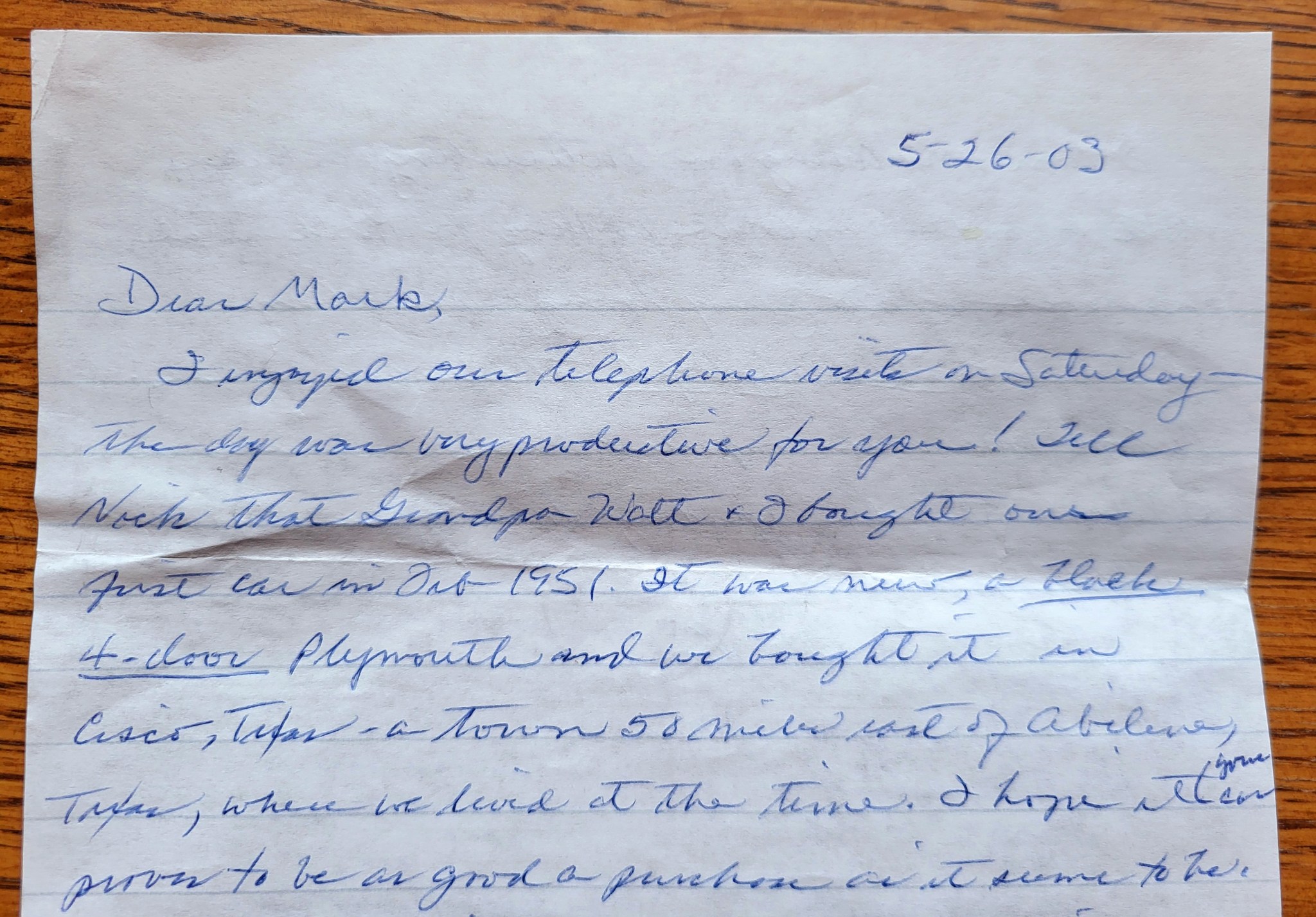The Magic of a Letter (with a Touch of Grief) – Mark Johnson Stories